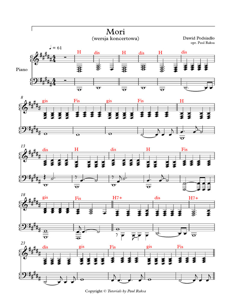 Mori nuty - Dawid Podsiadło | PDF