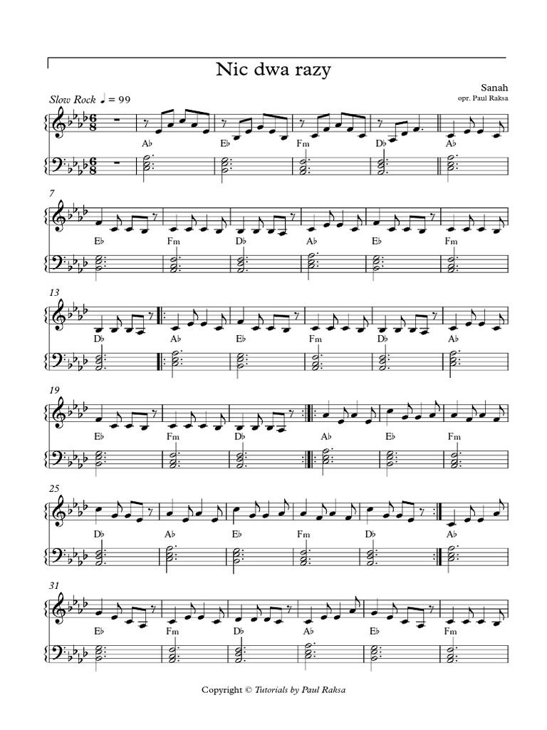 Nic Dwa Razy - Keyboard - Wersja Uproszczona | PDF