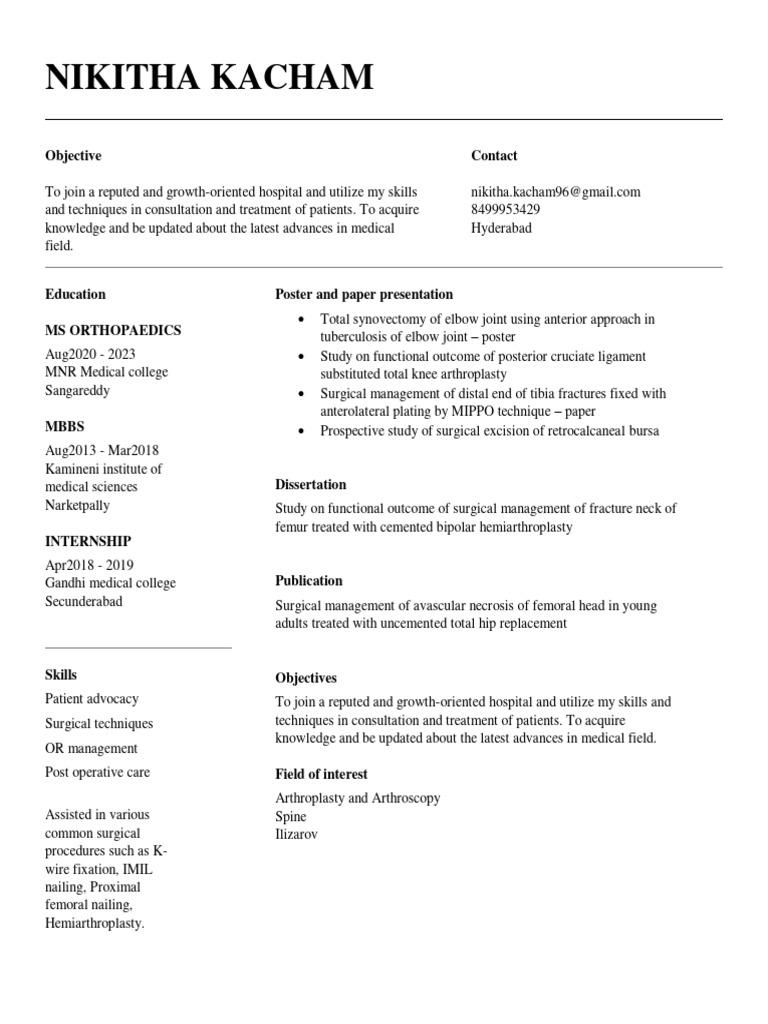 NIKITHA Resume | PDF