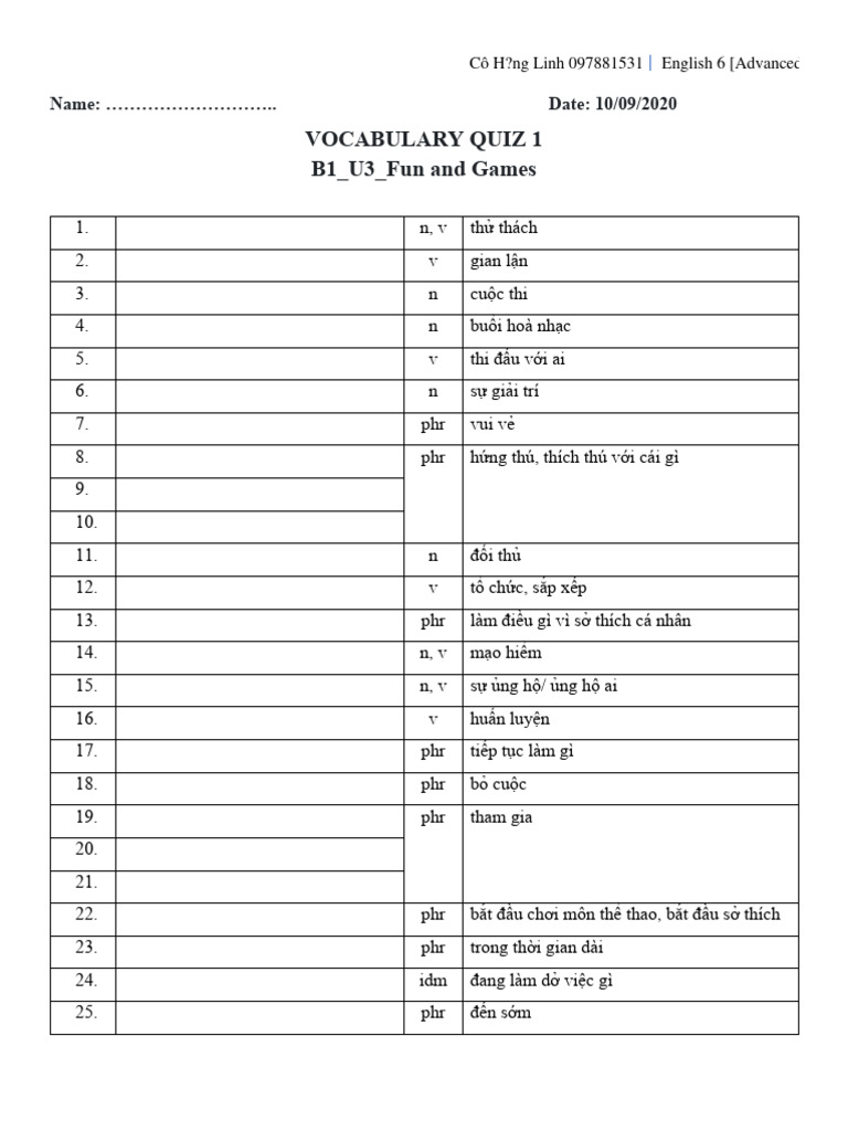 B1_U3_Quiz 1 | PDF | Grammar | Linguistics