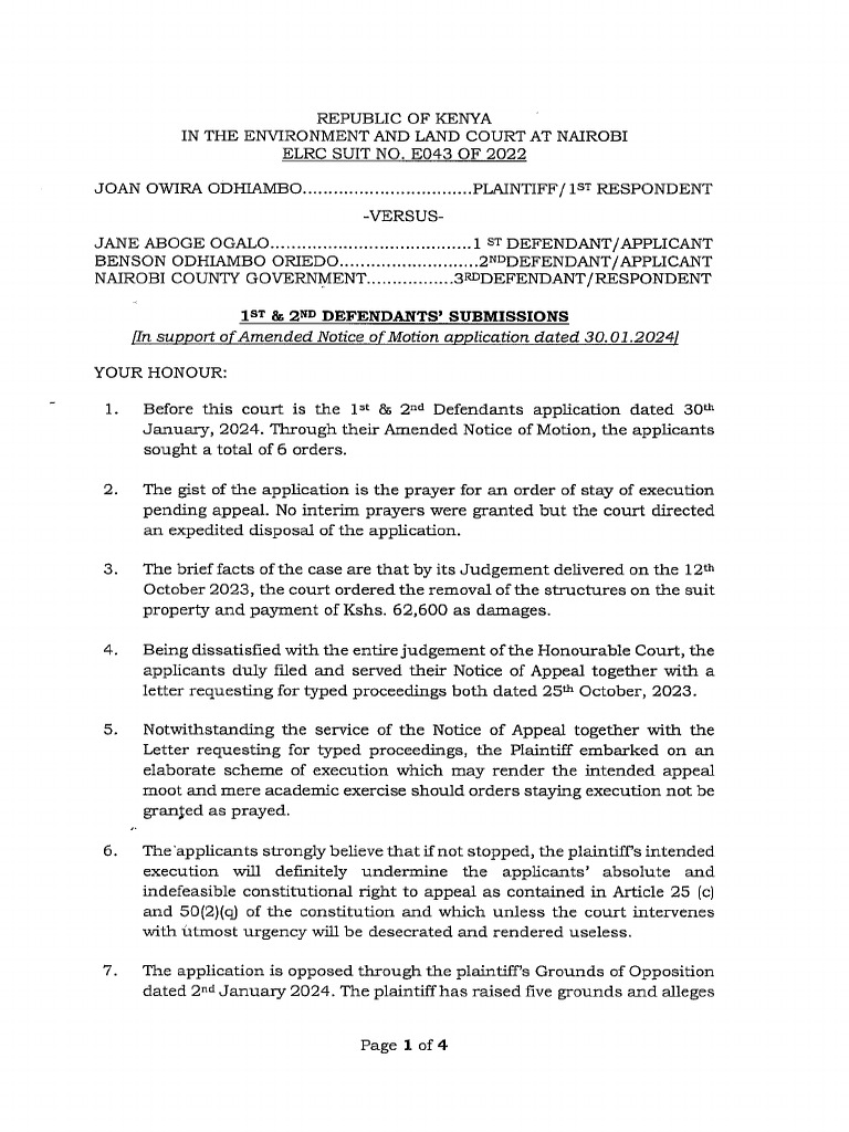 Right of Appeal & Stay of Execution | PDF