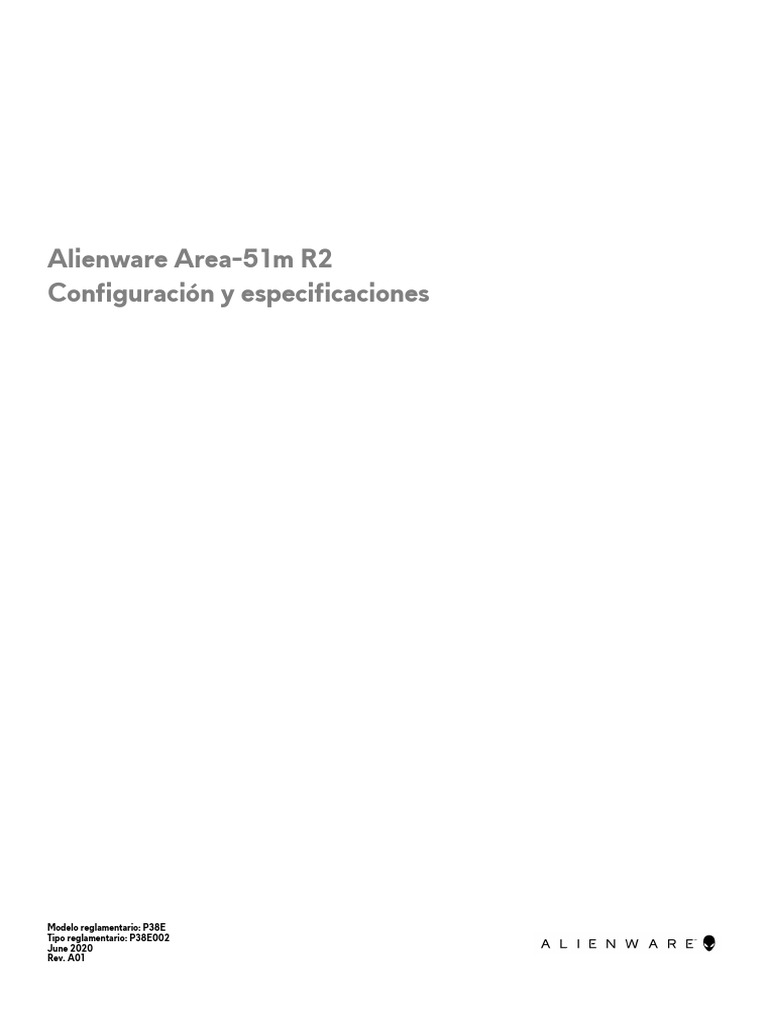 Alienware Area51m r2 Laptop Users Guide Es MX | PDF | USB | Ieee 802.11