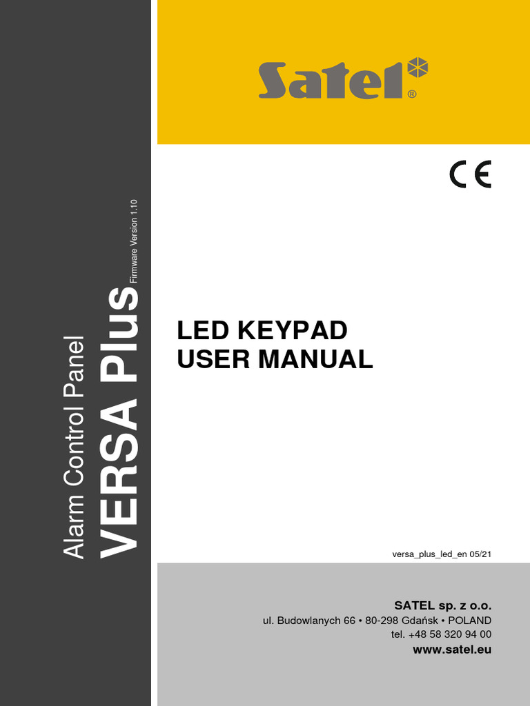 VERSA Plus Instructions For Operating From LED Keypad EN 9703 | PDF ...