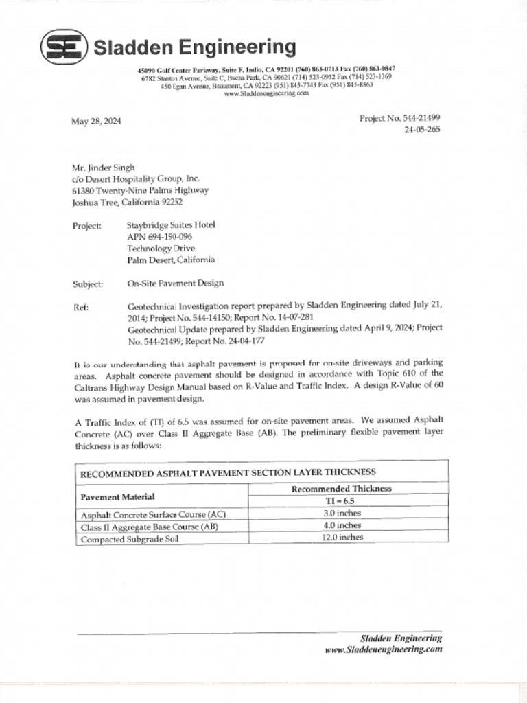 24-05-265 On-Site Pavement Design | PDF