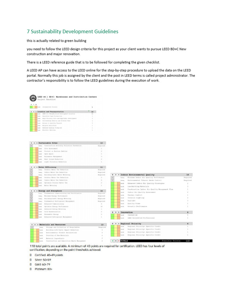 LEED BD+C Guidelines for Green Building | PDF | Business | Finance ...