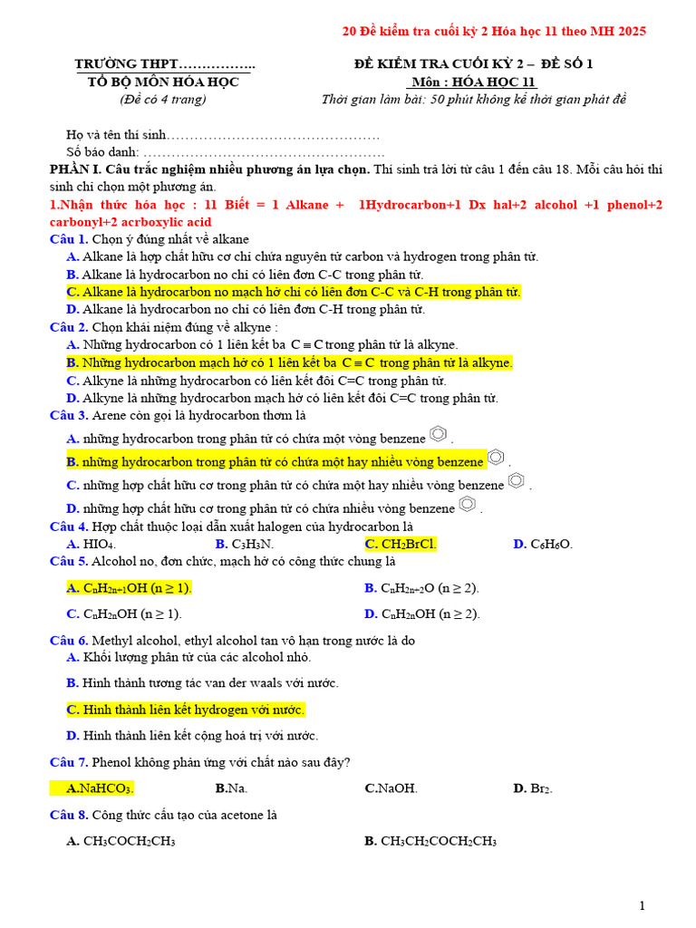 Dap An Bo de 11 Cuoi Hk2 | PDF