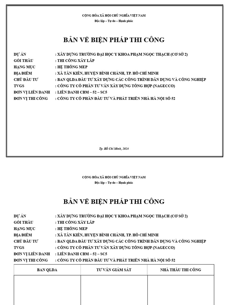 1.1 Bìa Kí Bản Vẽ Bptc Pccc | PDF