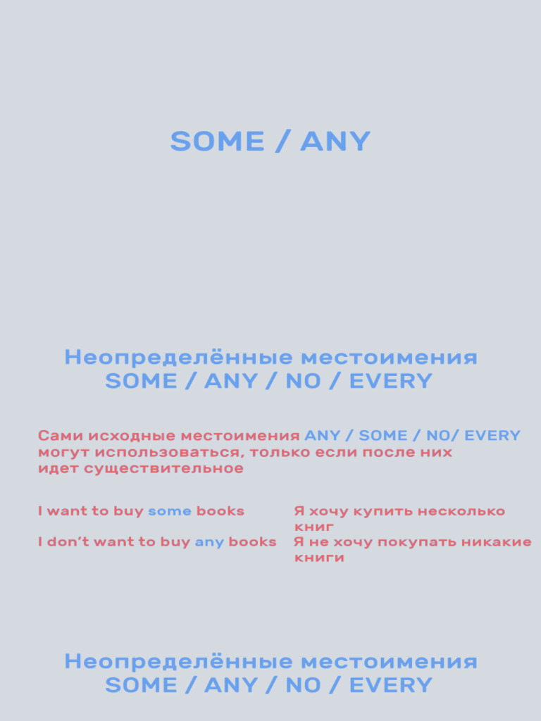 Some - Any - No - Every | PDF