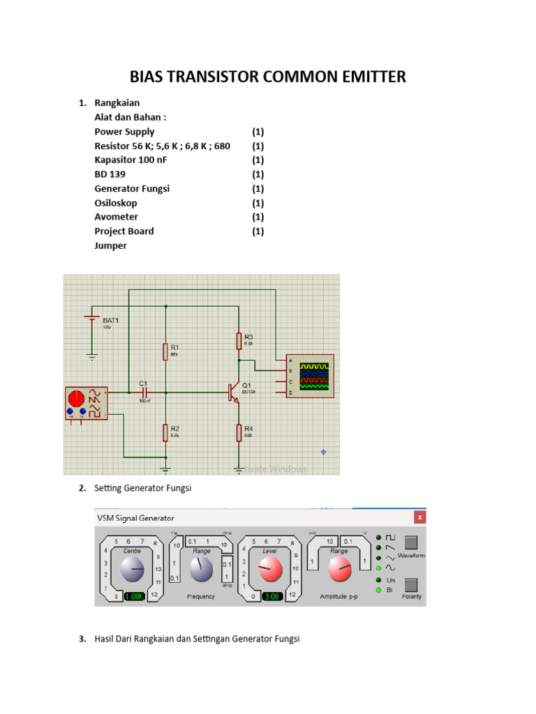 Rangkaian Common Emitter Amplifier | PDF | Teknologi & Rekayasa