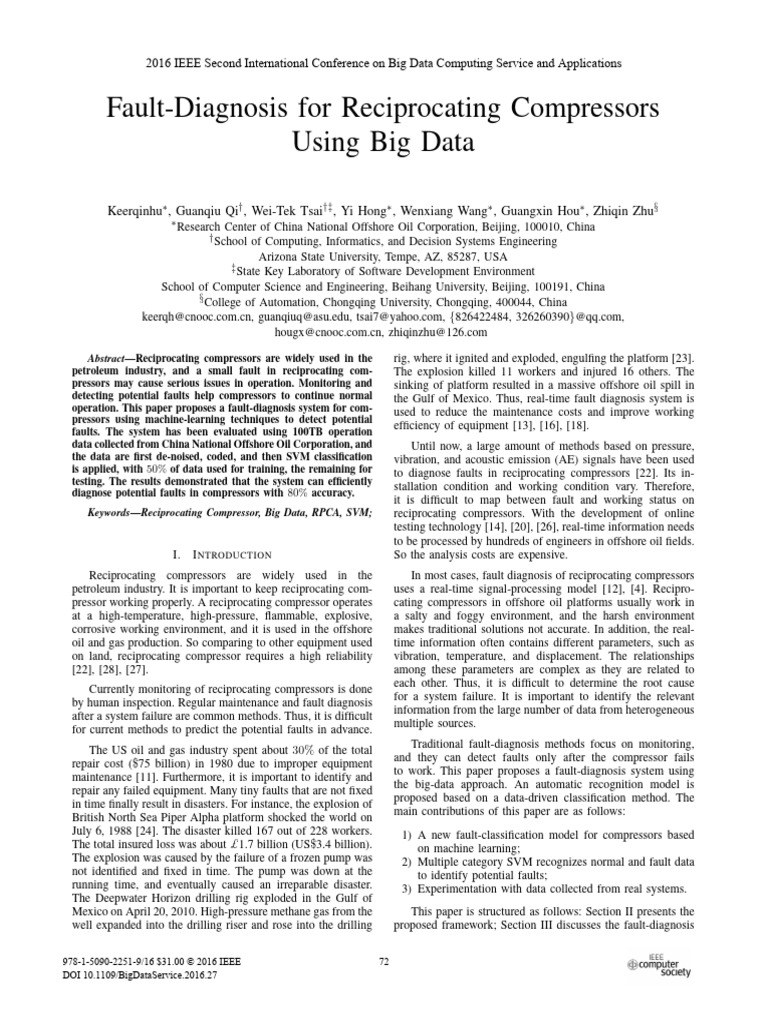 Fault Diagnosis of RGC Using Big Data | PDF | Principal Component Analysis | Support Vector Machine