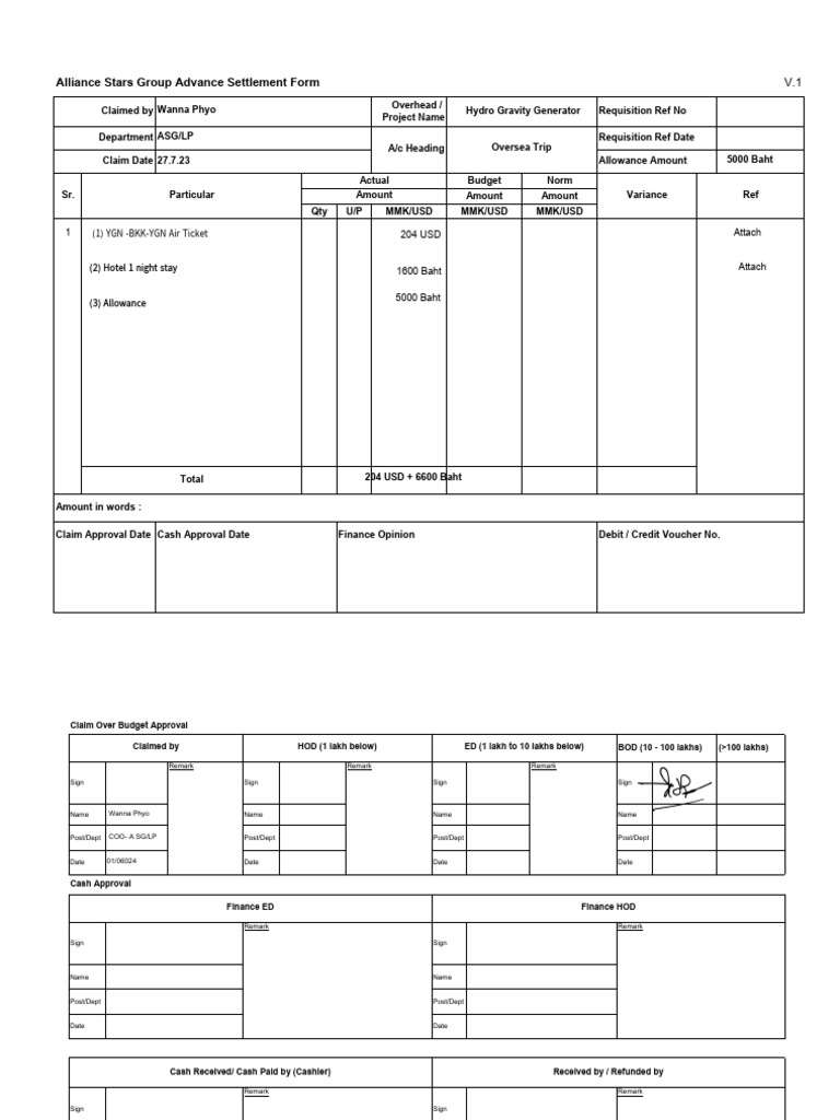 Advance Settlement | PDF | Banking