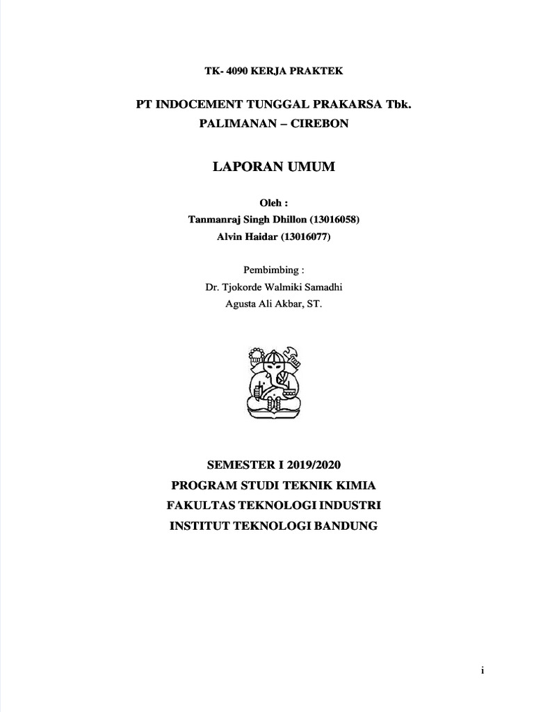 PDF Laporan Umum KP PT Indocement - Compress | PDF