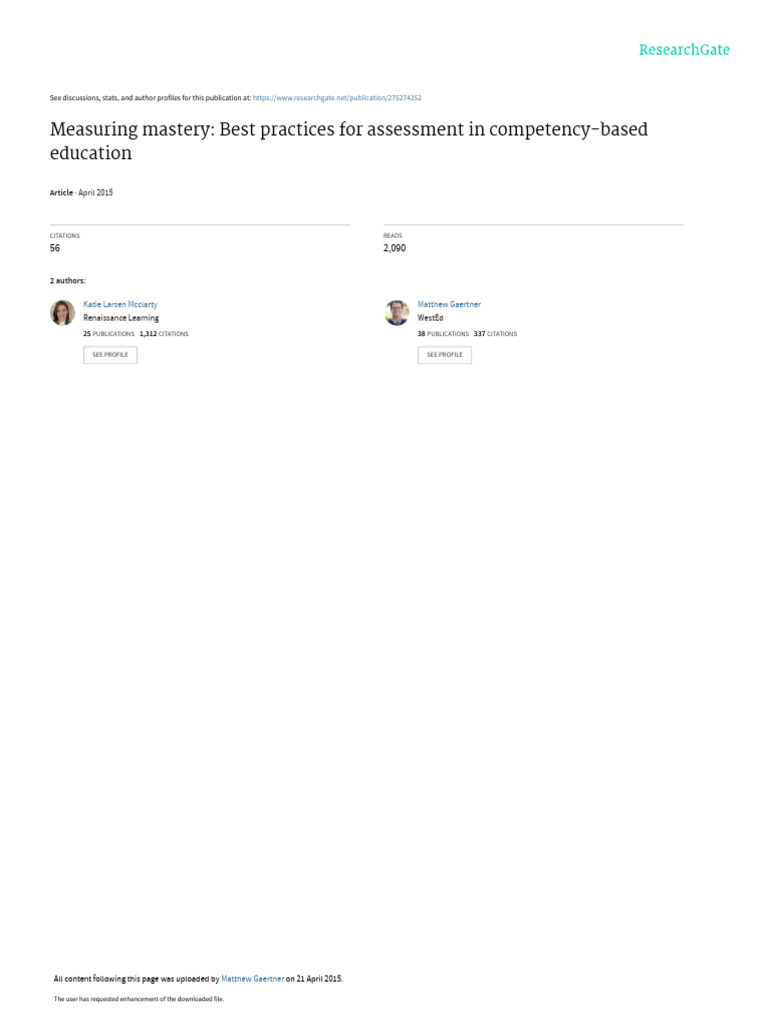 Measuring-Mastery | PDF | Educational Assessment | Validity (Statistics)