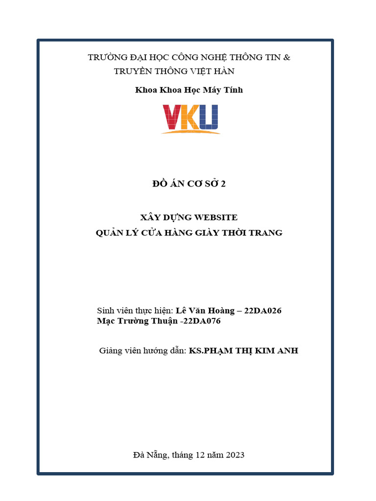 Bao Cao Do An Co So 2 Bao Cao Do An Web Co So 2 | PDF