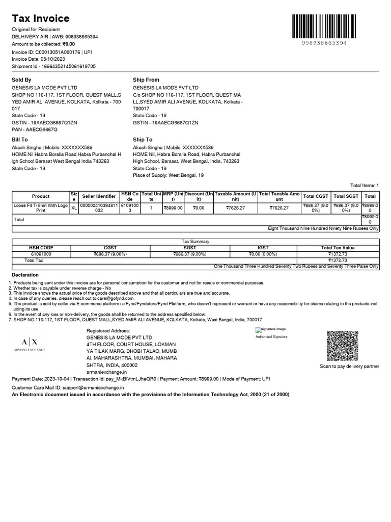 Invoice A4 | PDF | Invoice | Economies
