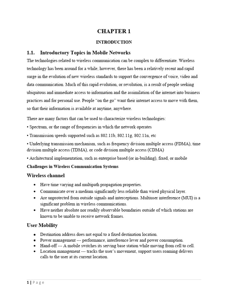 Chapter 1 | Download Free PDF | Cellular Network | Computer Network