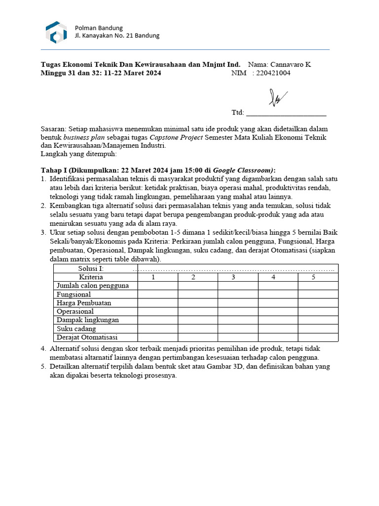 Tugas Capstone Project Tahap II - Cannavaro K | PDF
