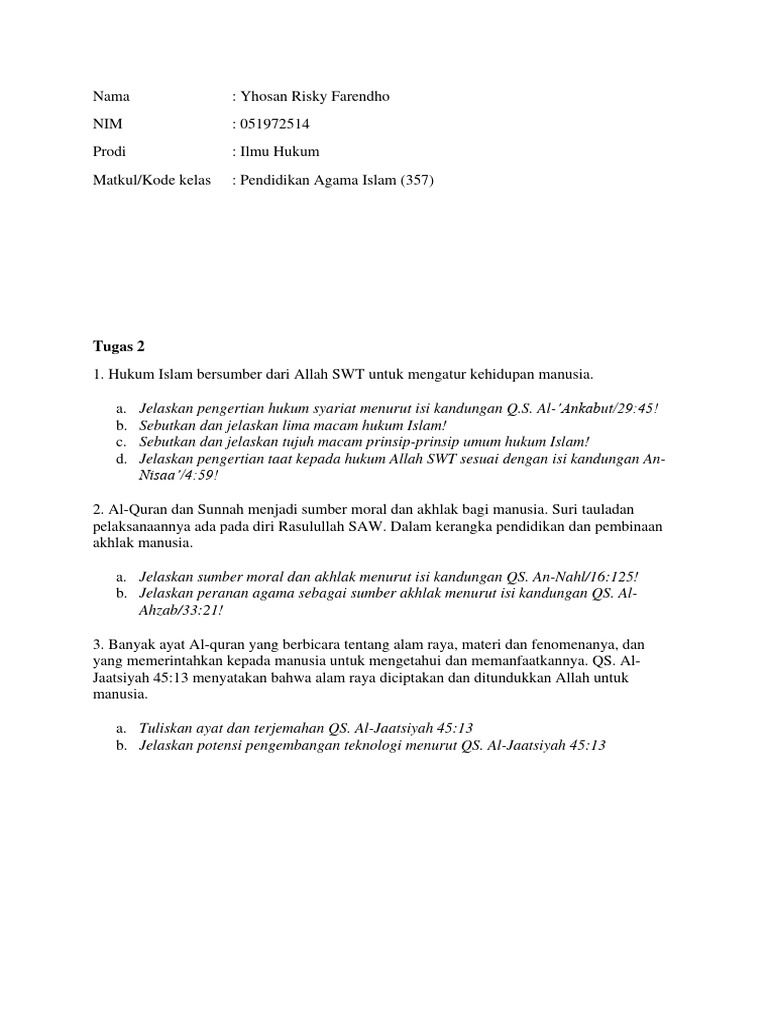 Pendidikan Agama Islam | PDF | Agama & Spiritualitas