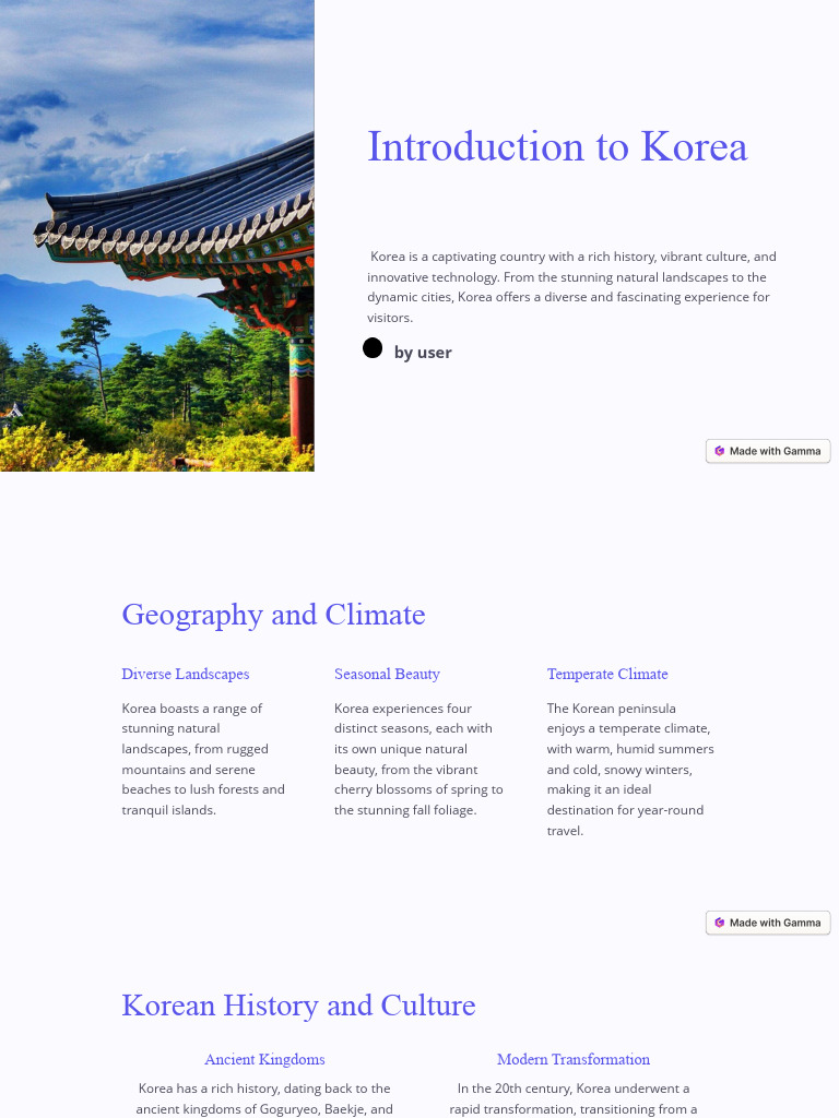 Introduction To Korea | PDF | Korea | Korean Cuisine