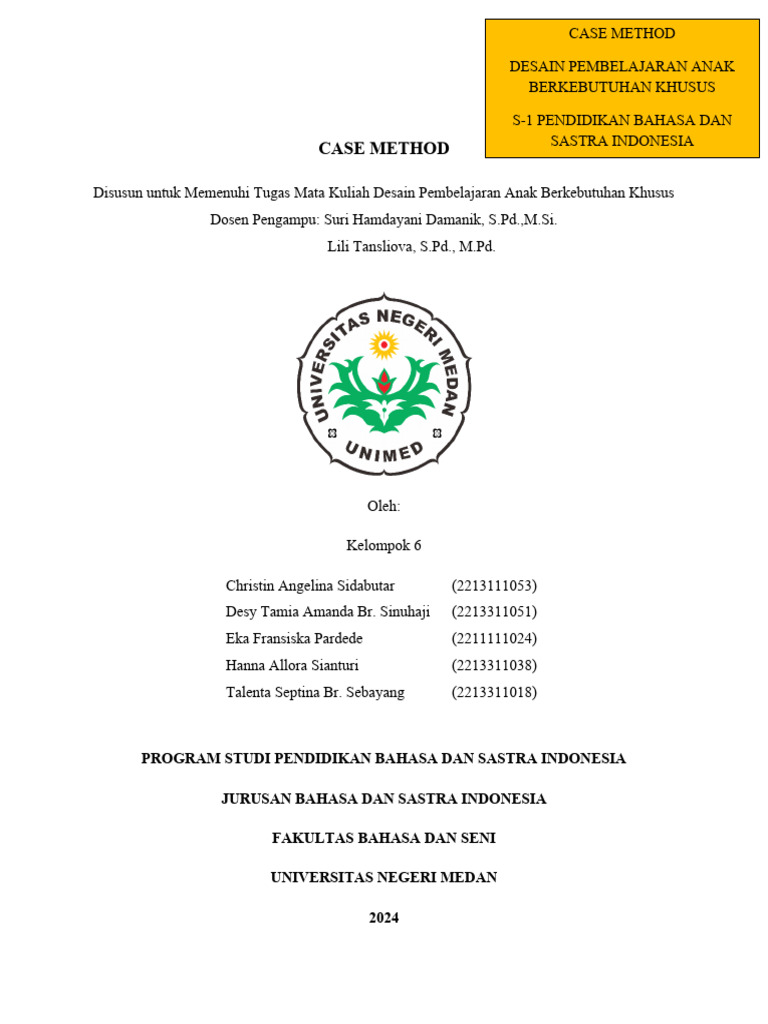 Case Method Desain Pembelajaran Abk-Kel 6 | PDF