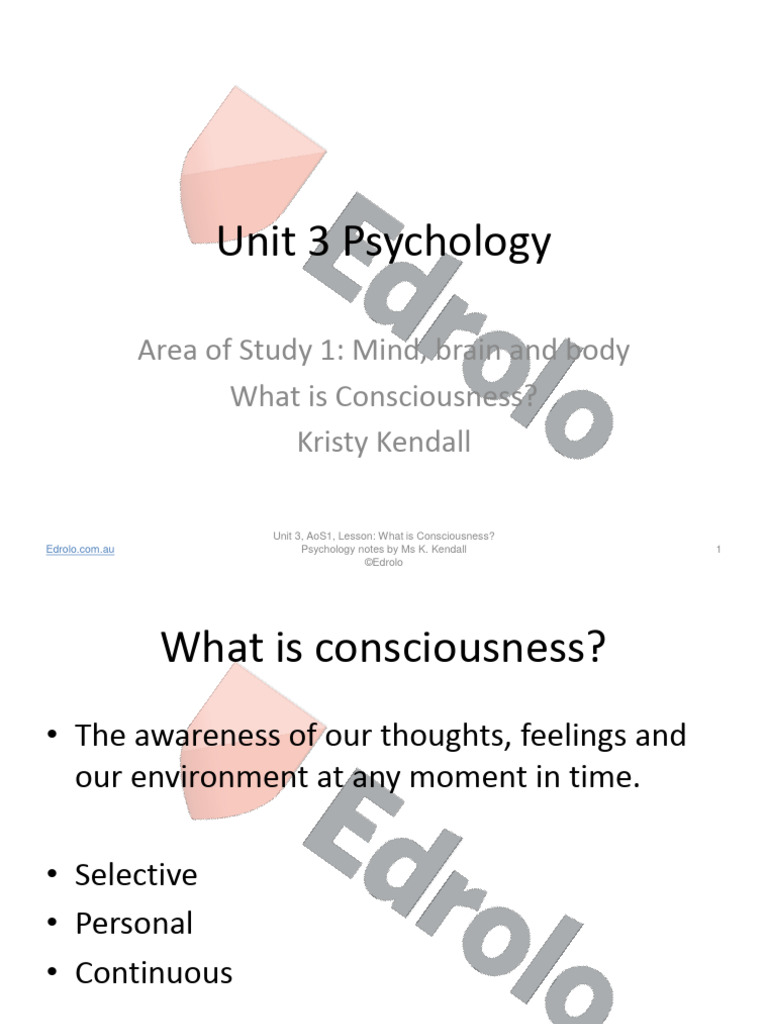 Understanding Consciousness in Psychology | PDF | Consciousness | Mind