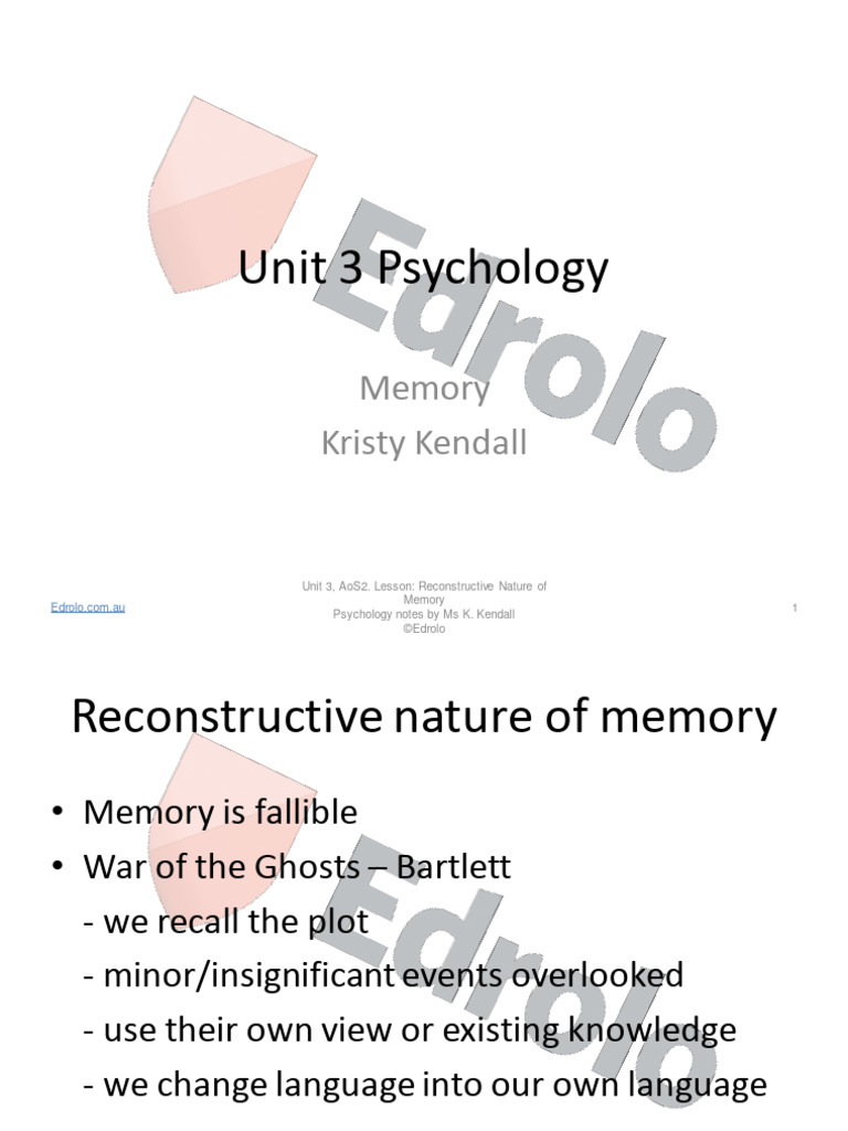 Reconstructive Nature of Memory | PDF | Witness | Memory