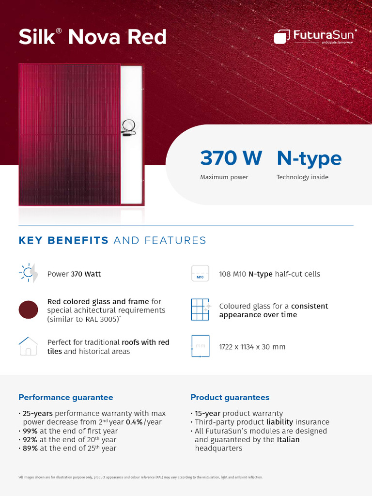 FuturaSun 108 370W Silk-Nova-Red EN | PDF | Electrical Engineering | Manufactured Goods