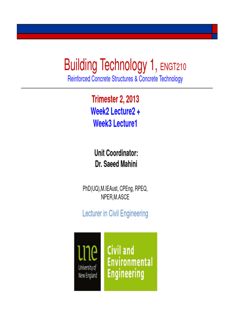 ENGT210-Week2-Lecture2+Week 3 | PDF | Concrete | Strength Of Materials