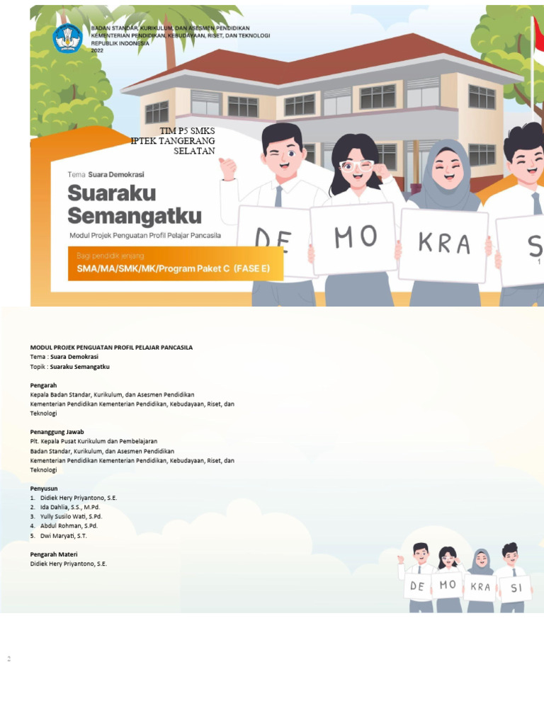 Modul Projek Suara Demokrasi - Suaraku Semangatku - Fase E Dan F | PDF | Karier & Perkembangan ...