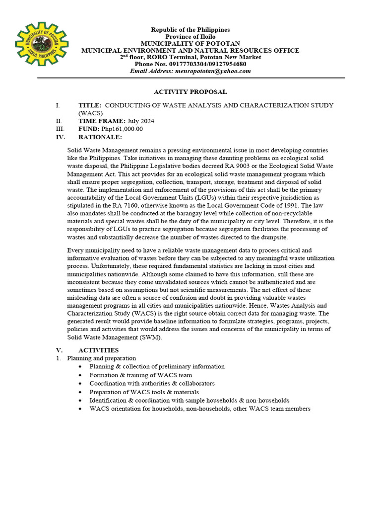 Activity Design | PDF | Waste Management | Waste