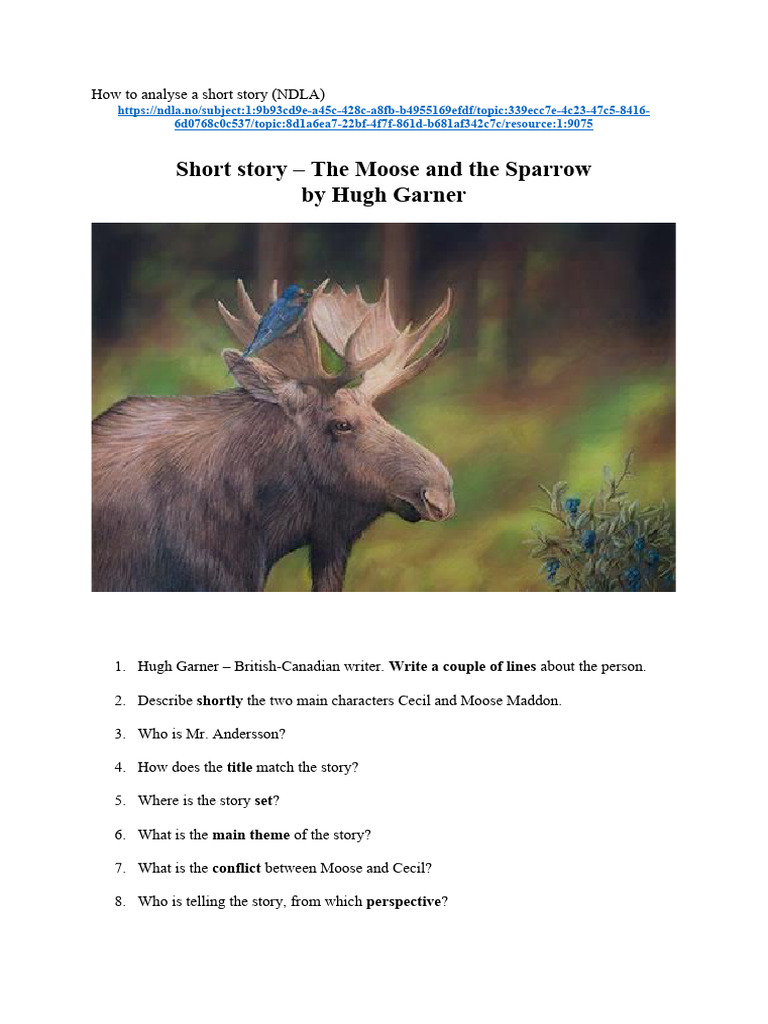 Short Story - The Moose and The Sparrow | PDF