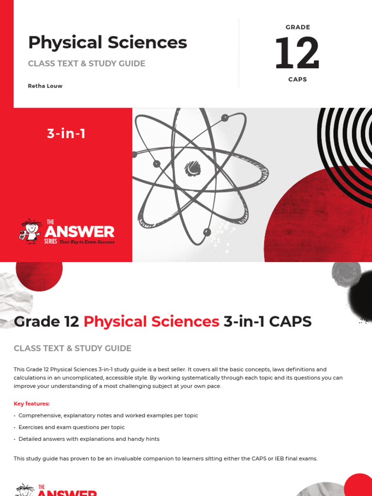 Grade 12 Physical Sciences Study Guide | PDF | Chemical Equilibrium ...