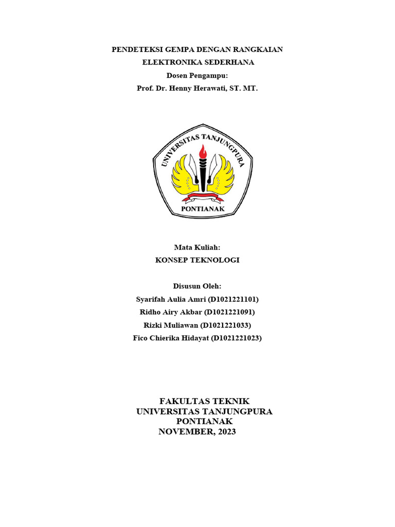 Proposal Pendeteksi Gempa-Kel2 | PDF | Sains & Matematika | Komputer