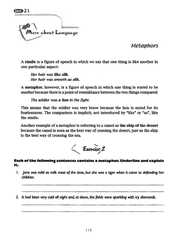 Exercise - Metaphors | PDF