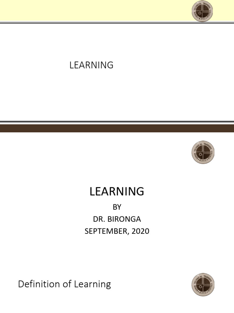 Learning Process | PDF | Classical Conditioning | Reinforcement