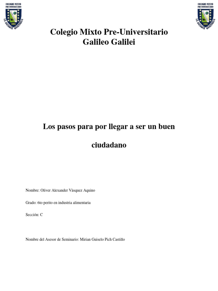 Pasos para Ser Un Buen Ciudadano | Descargar gratis PDF | Ciudadanía ...