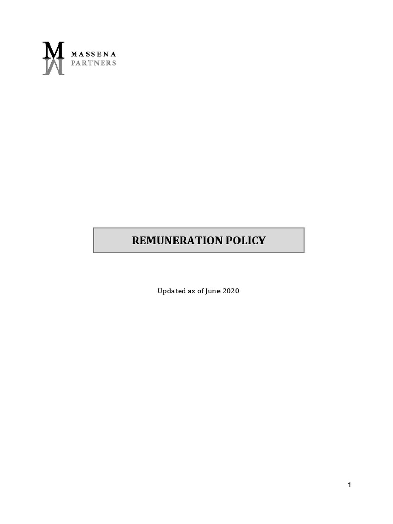Sample Remuneration-Policy | PDF | Salary | Carried Interest