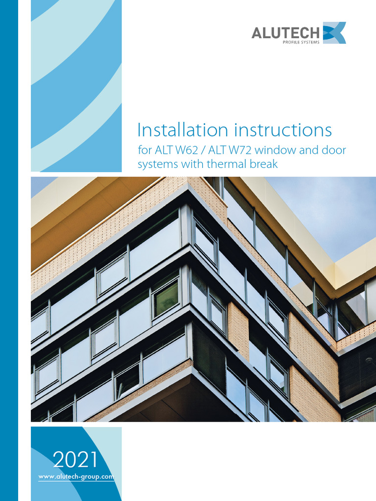 ALT W62/W72 Installation Guide | PDF | Window | Door