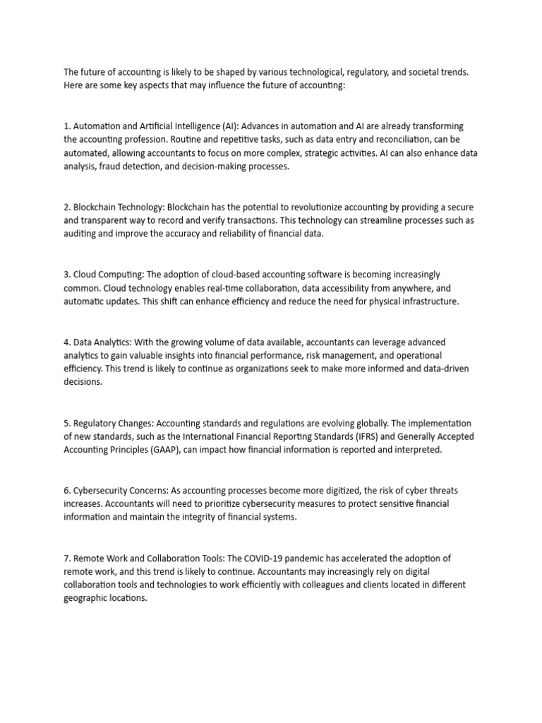 The Future of Accounting | PDF | Accounting | Cloud Computing
