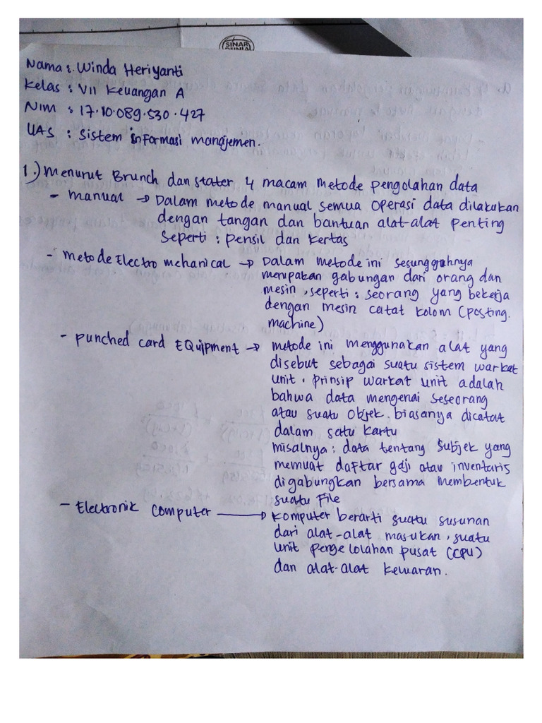 Winda heriyanti (UAS SIM) | PDF