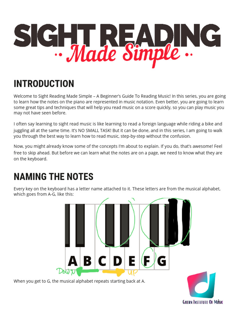 Lesson-1-Cheat-Sheet | PDF | Musical Notation | Notation