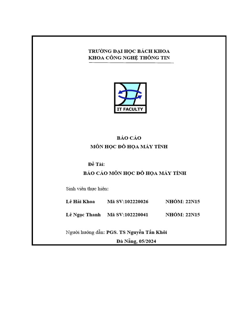 22Nh15 - DHMT - BAOCAO - 102220026 - 102220041 | PDF