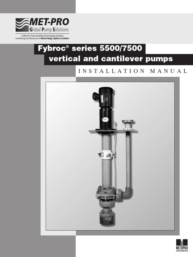 Series_5500-7500_IOM | PDF | Pump | Bearing (Mechanical)