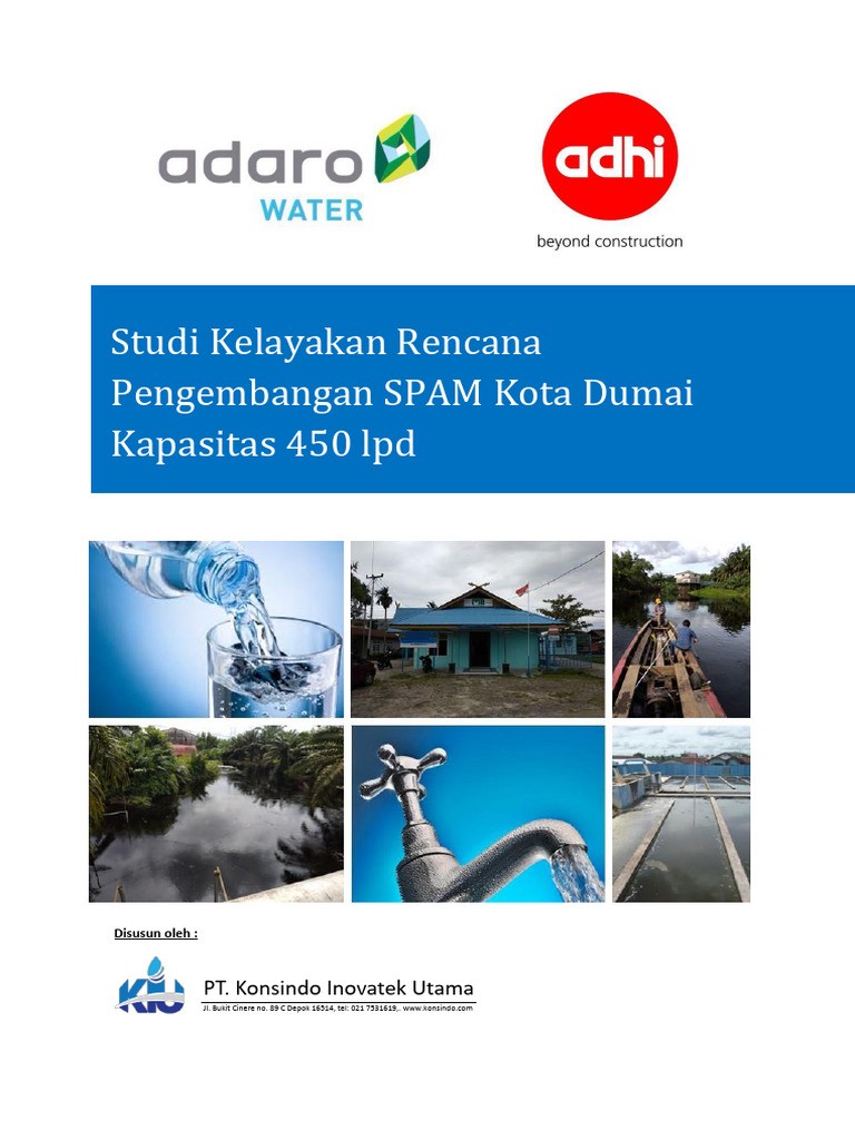 Studi Kelayakan Rencana Pengembangan SPAM Kota Dumai Kapasitas 450 LPD | PDF