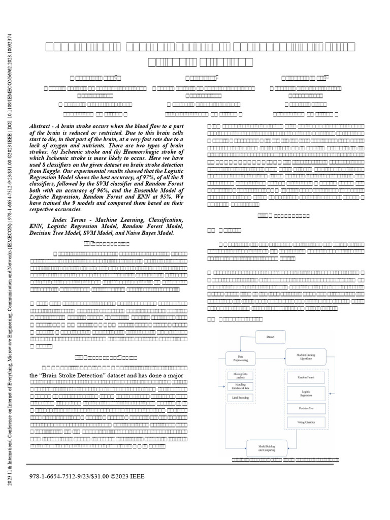 Stroke Detection via ML Models | PDF | Statistical Classification | Machine Learning