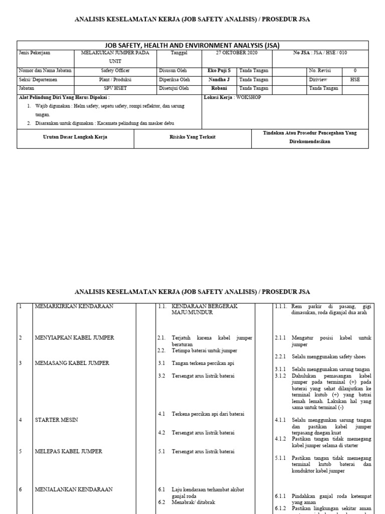 JSA Jumper Unit | PDF
