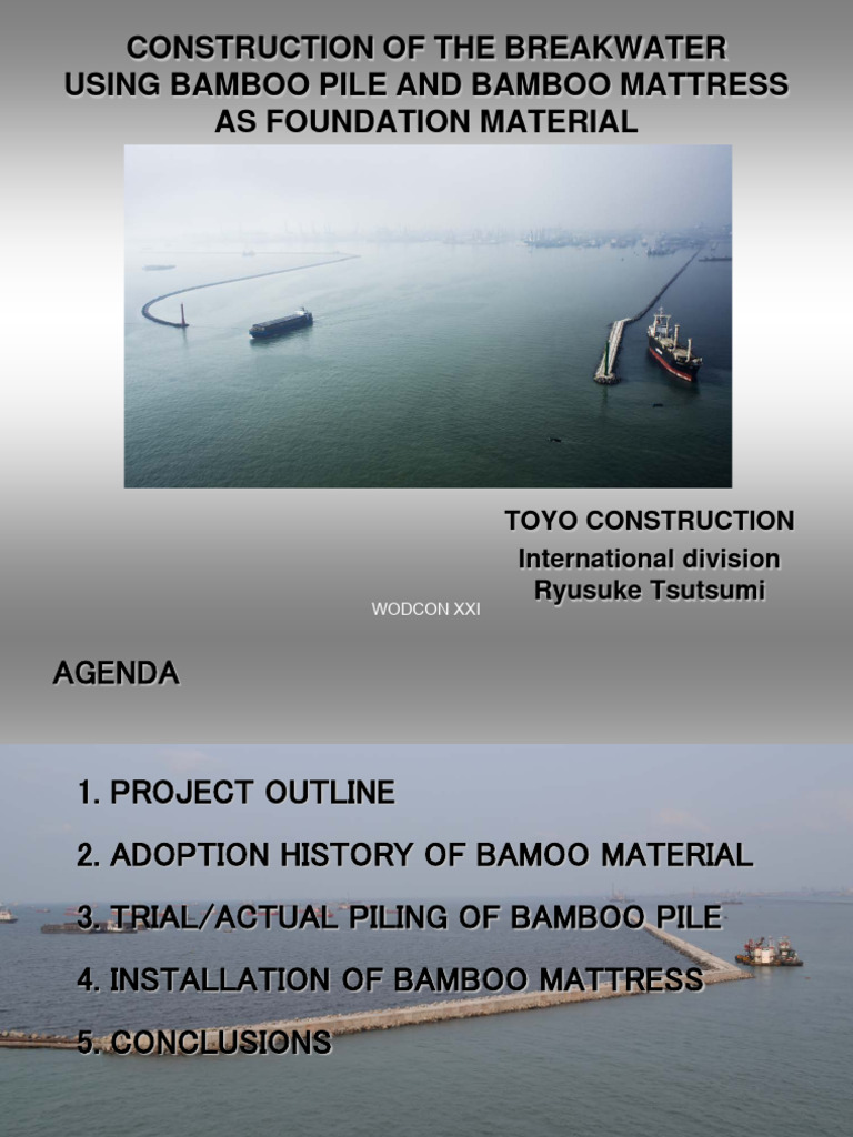Bamboo Pile Breakwater Construction Guide | PDF | Deep Foundation