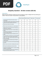 Cambridge Behaviour Scale Scoring Key | PDF | Cognitive Science | Cognition