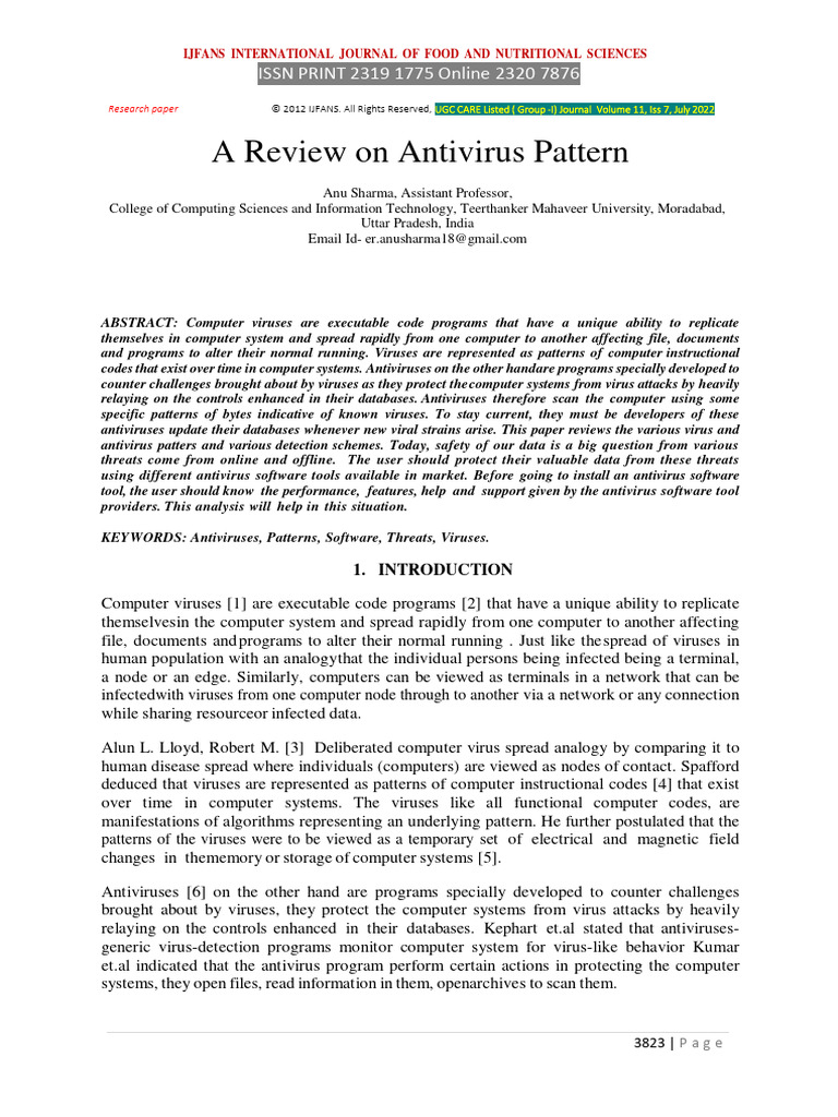 Antivirus Patterns and Detection Review | PDF | Antivirus Software ...