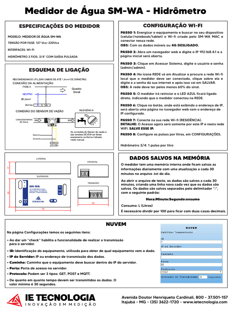 Manual SM Wa - Hidr Metro | PDF | Rede de computadores | Wi-Fi